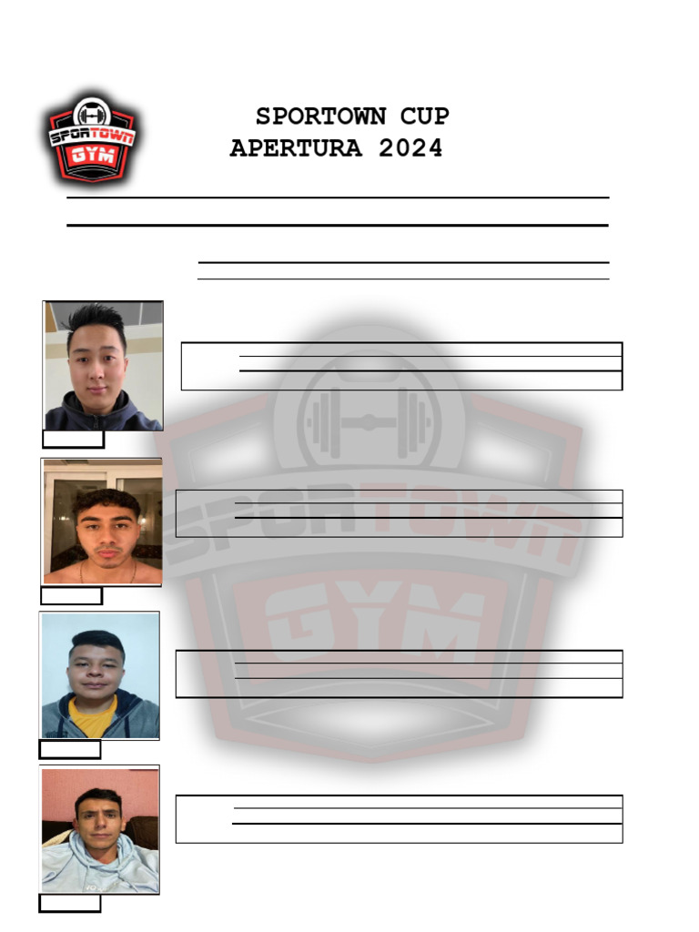 Cuadro de Inscripcion de Sportown Cup Apertura 2024 Mala Fama Mayo | PDF