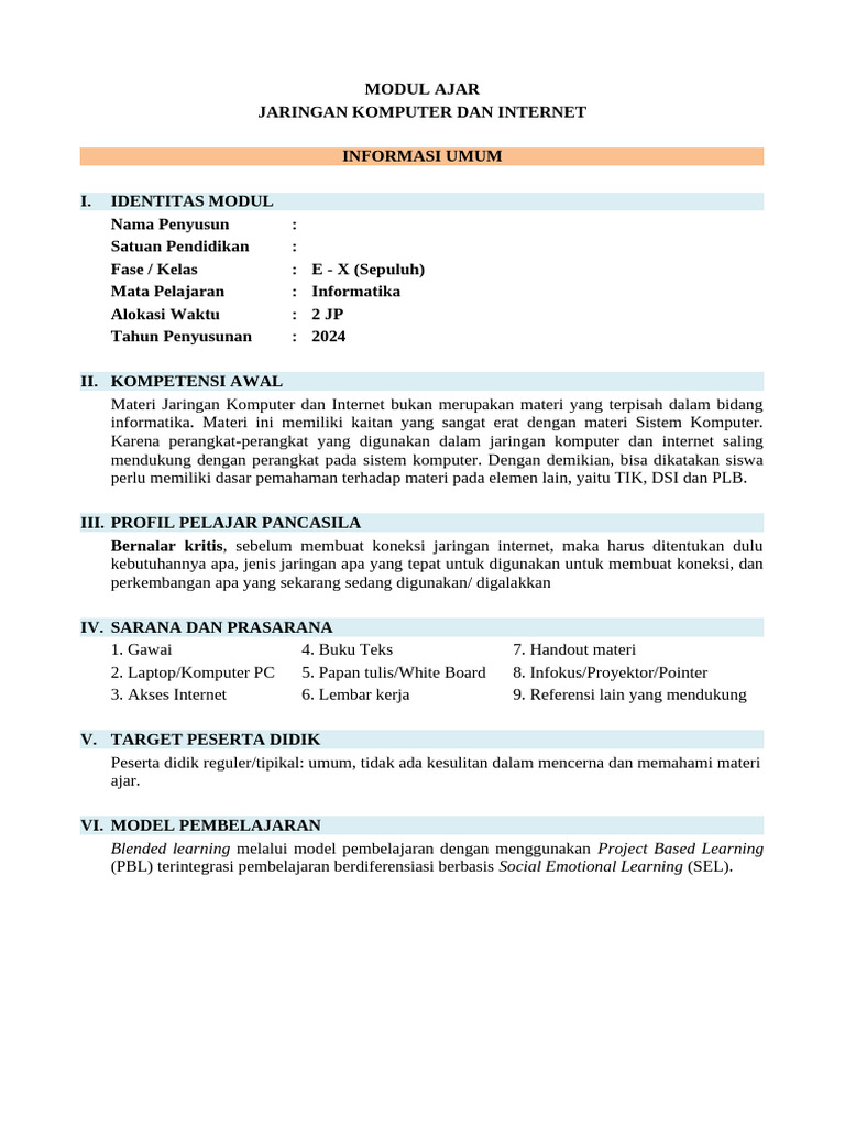 Informatika Bab 5 - Jaringan Komputer Dan Internet | PDF