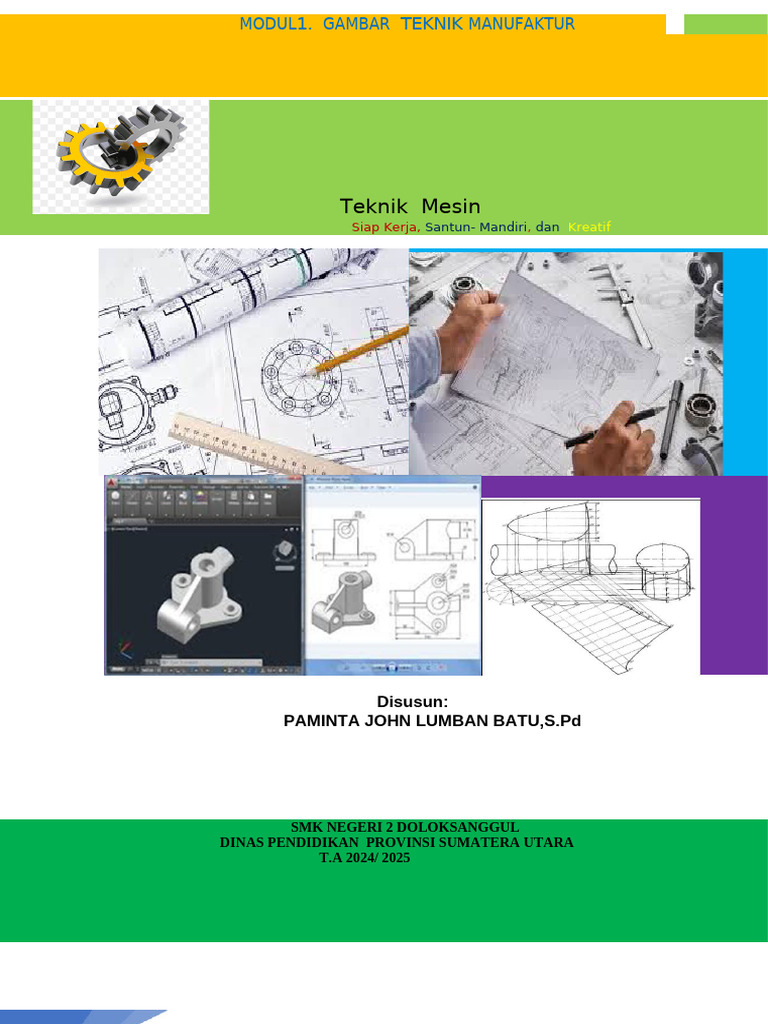 Modul Gambar Teknik Manufaktur Kelas XI | PDF