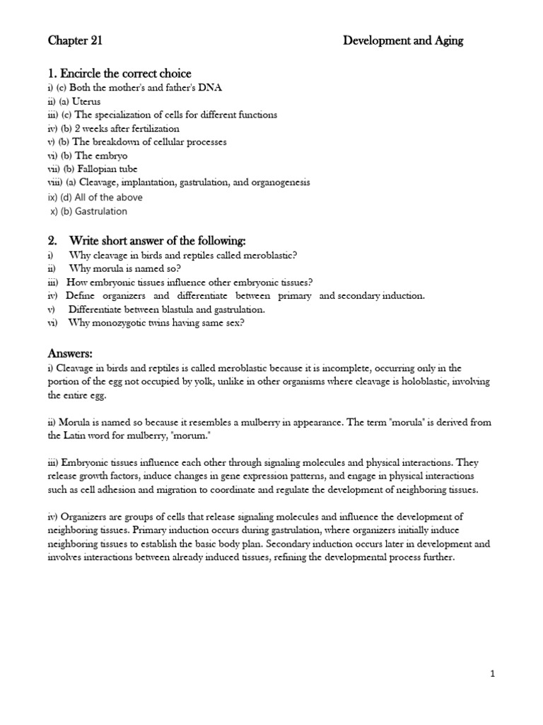 Chapter 22 Development and Aging | PDF