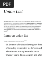 Union List: 100 Subjects Overview | PDF | Taxes | Currency
