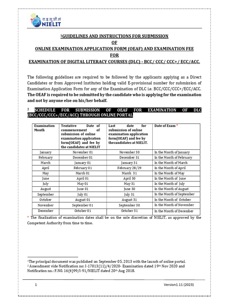 Guidelines Instructions DLC | PDF