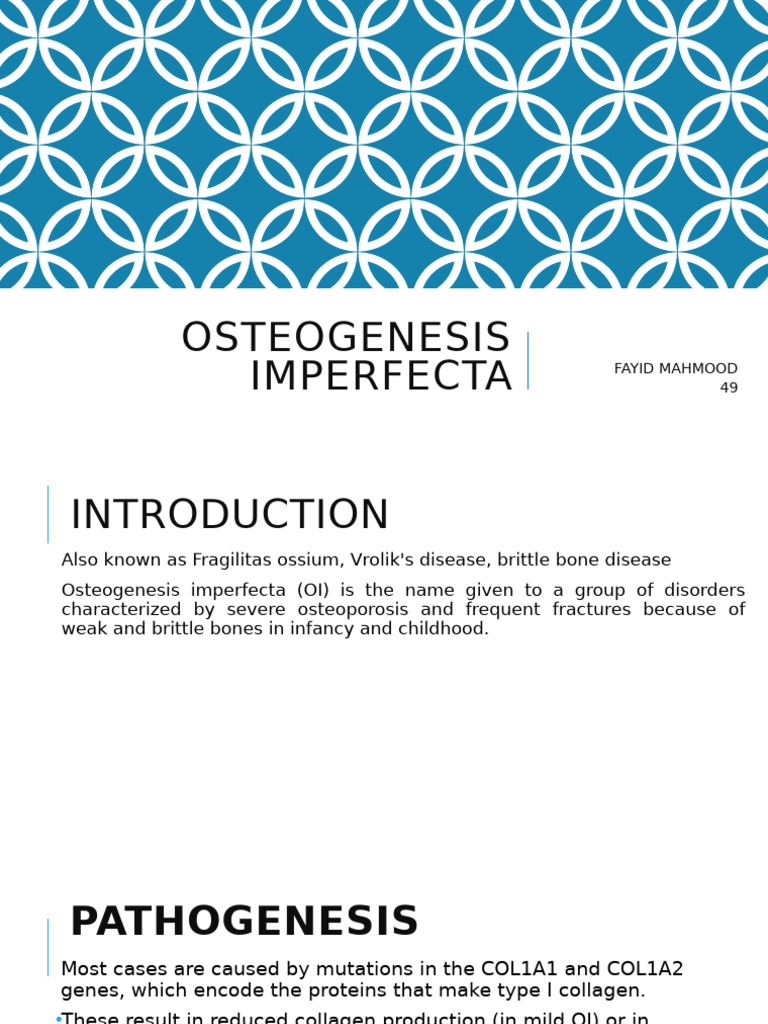 Osteogenesis Imperfecta | PDF