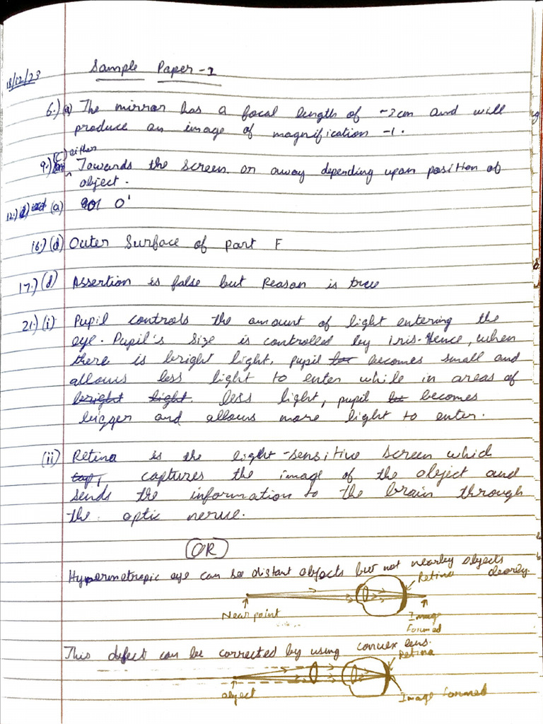 Maximus Physics Class 10B Sample Paper-1 | PDF