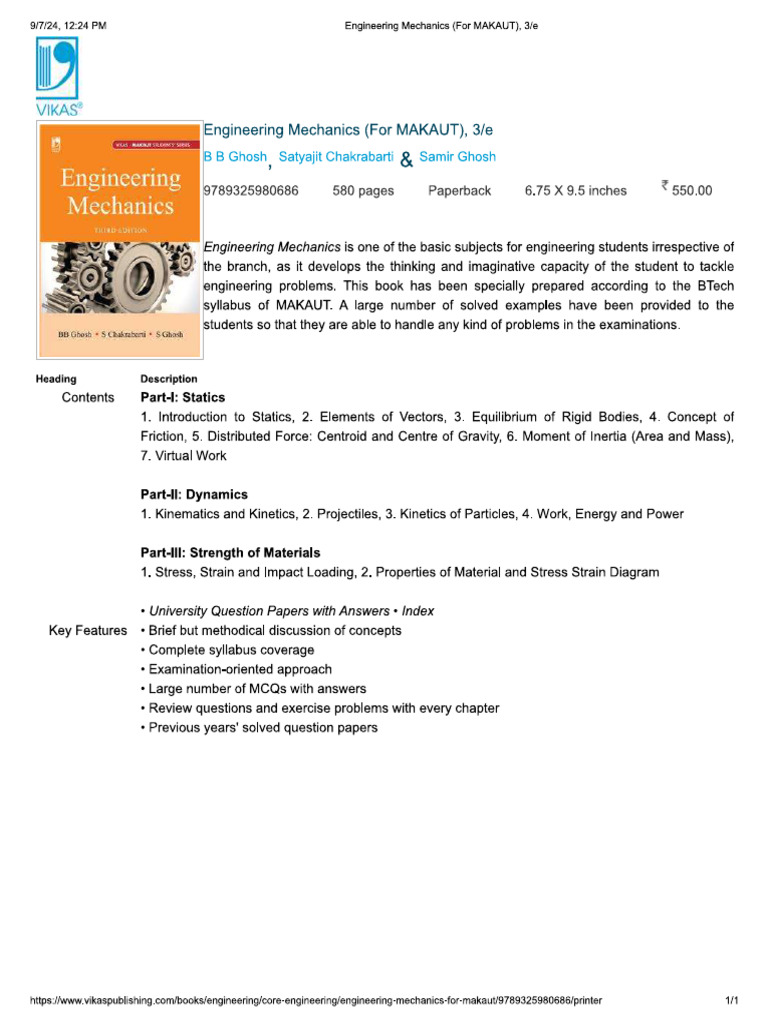 Engineering Mechanics | PDF