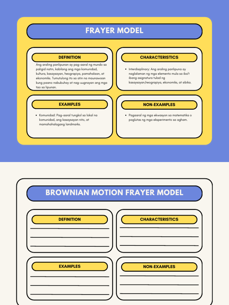 Brownian Motion Frayer Model in Purple and Yellow Illustrative Style | PDF