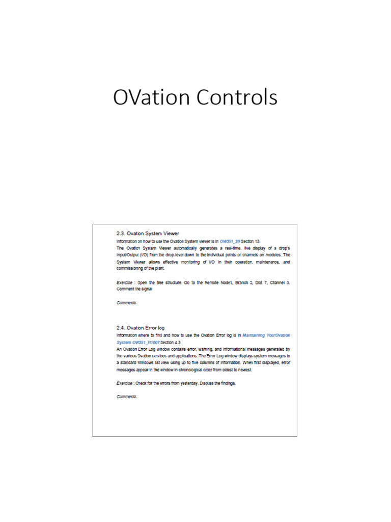 OVation Controls | PDF