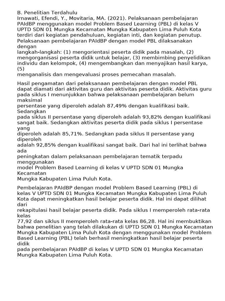 Contoh Penelitian Terdahulu | PDF