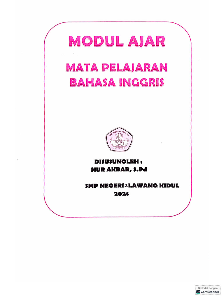 Modul Ajar B.ing Satu Kali Pertmuan | PDF
