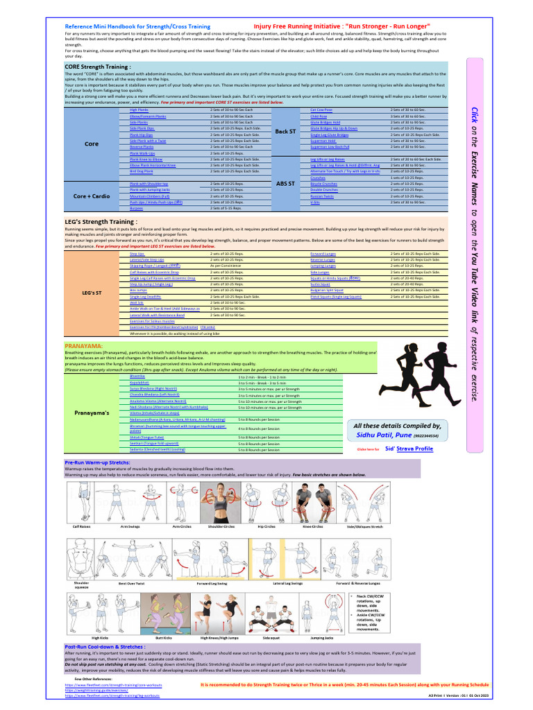 Runner's Core & Leg Strength Guide | PDF | Strength Training | Running