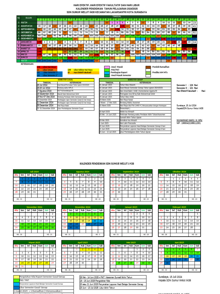 Kalender Pendidikan 2024-2025 | PDF