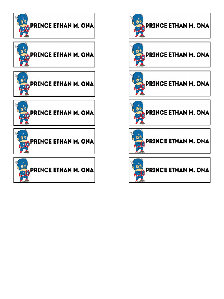 Ethan Name Tag | PDF