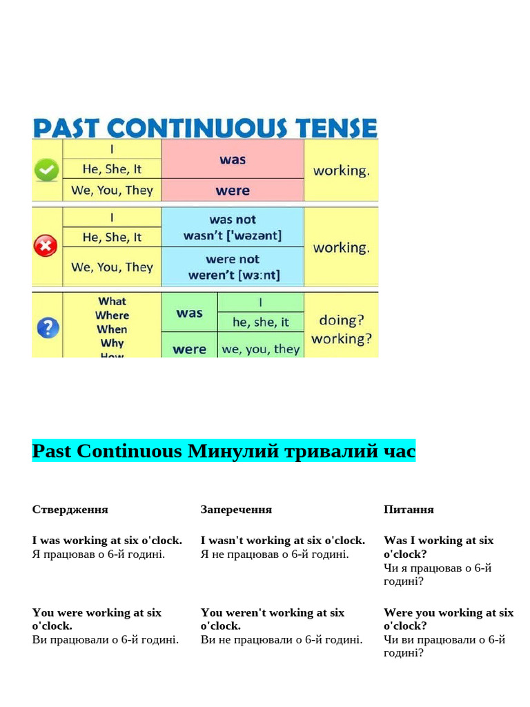 Past Continuos | PDF