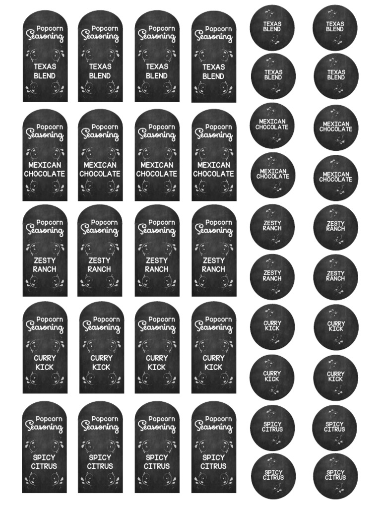 Popcorn-Seasoning-Labels | PDF