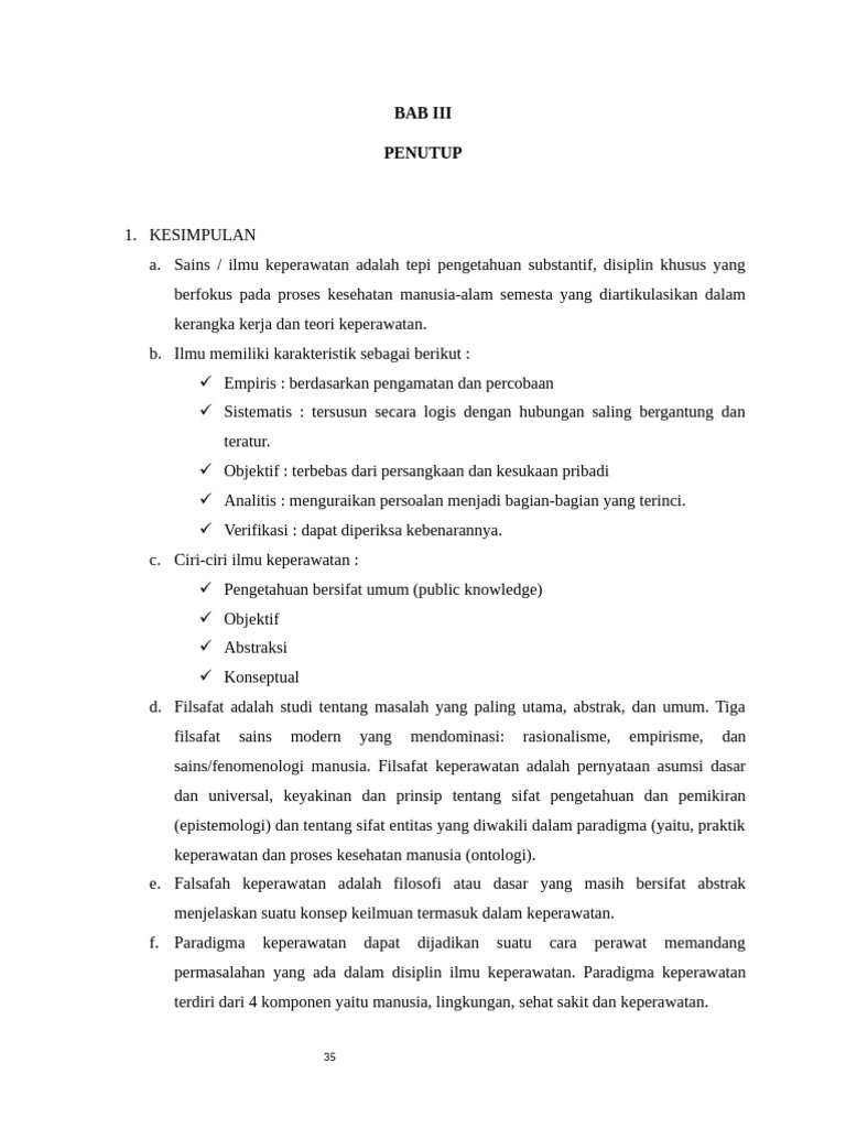 BAB III PENUTUP Edit Nomor | PDF