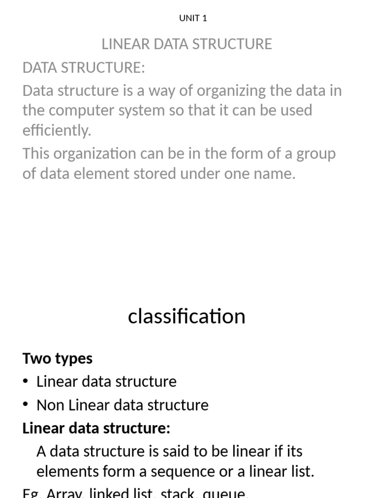Linked List (Unit 1) | PDF