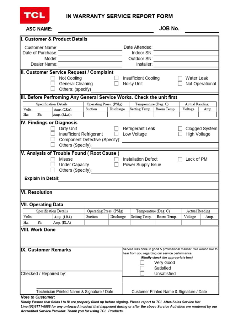 SERVICE-REPORT-AC | PDF