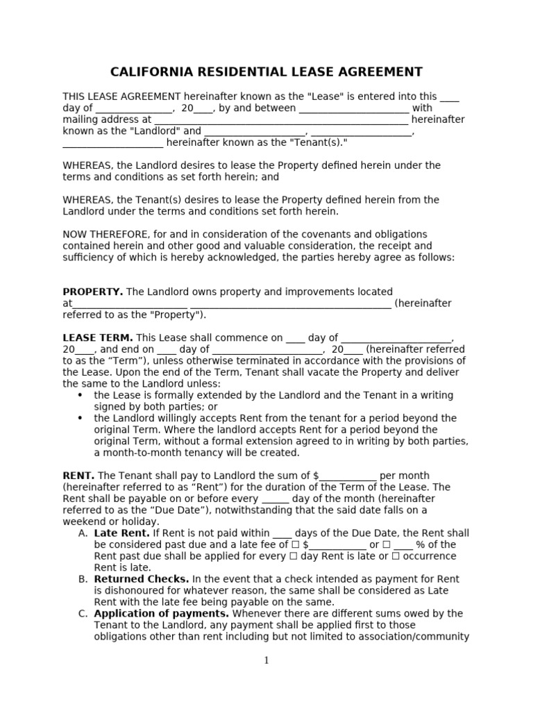 California Lease Agreement Guide | PDF | Leasehold Estate | Lease