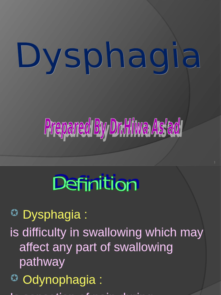 Dysphagia | PDF