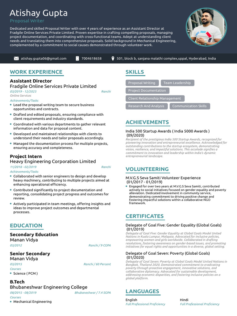 Atishay's Resume (1) | PDF