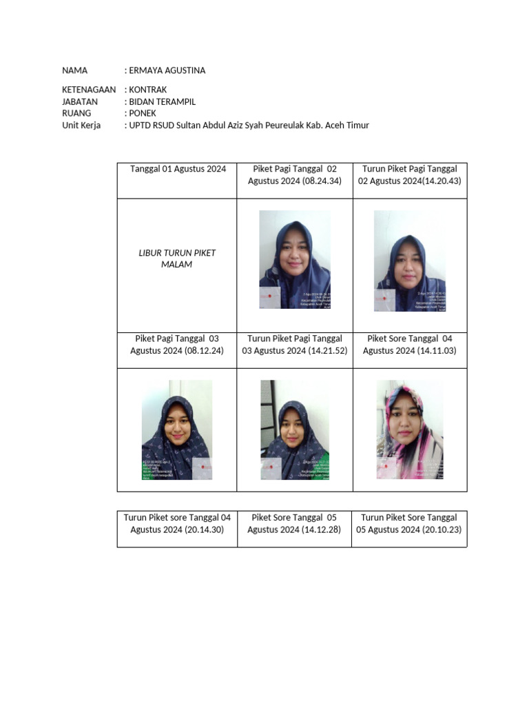 Absen Ermaya Agustina | PDF