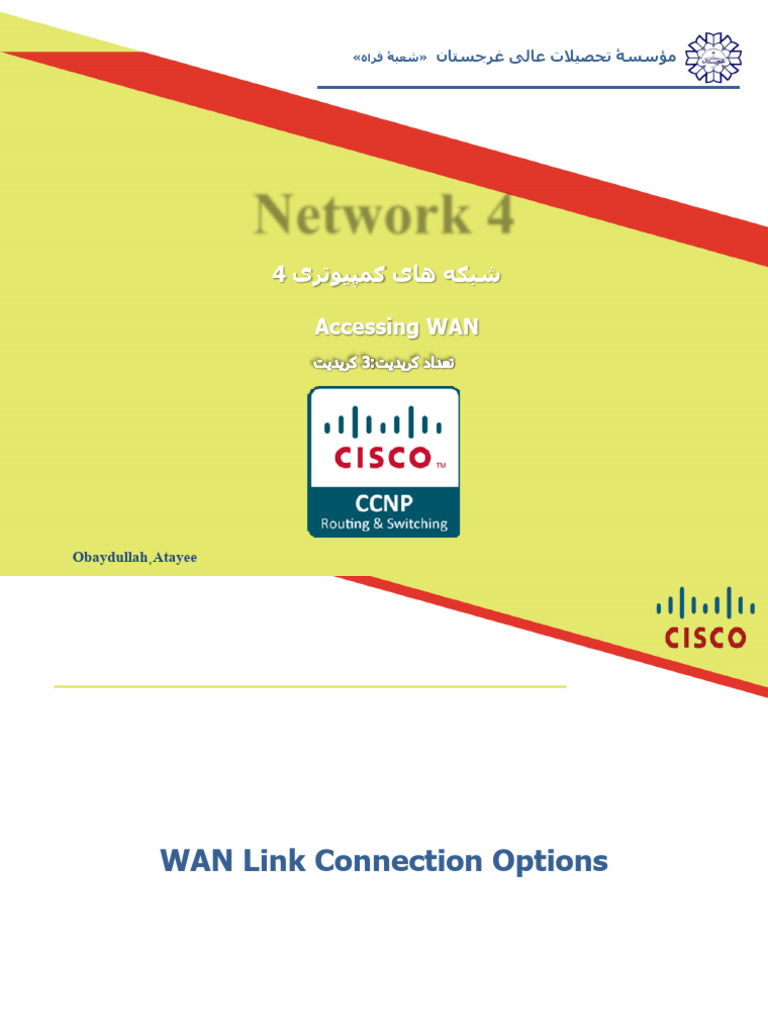 WAN Connection Options Explained | PDF | Computer Network | Public Switched Telephone Network
