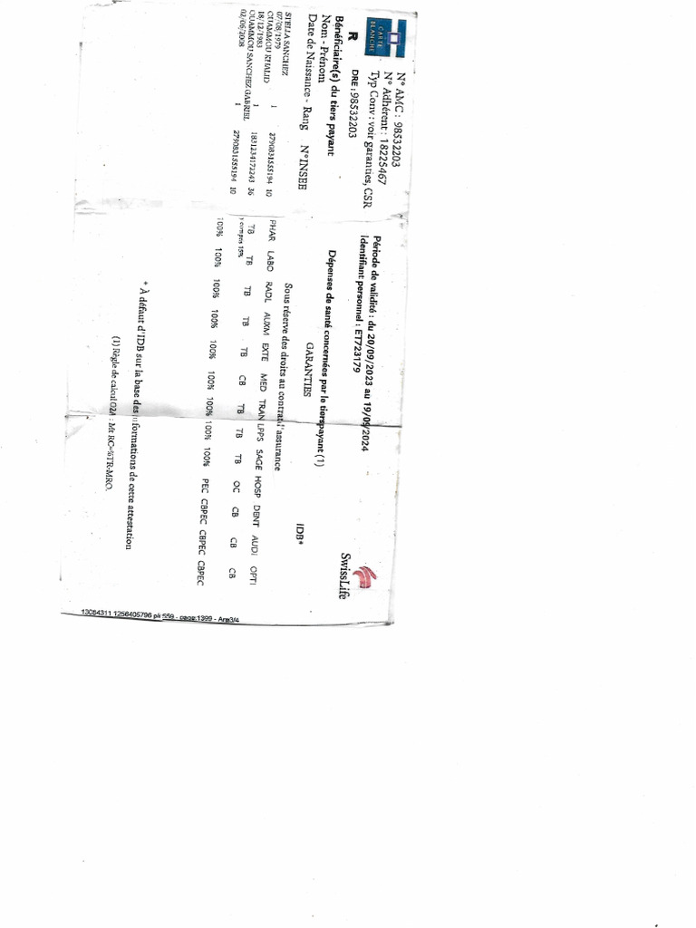 Carte Mutuelle Swisslife | PDF