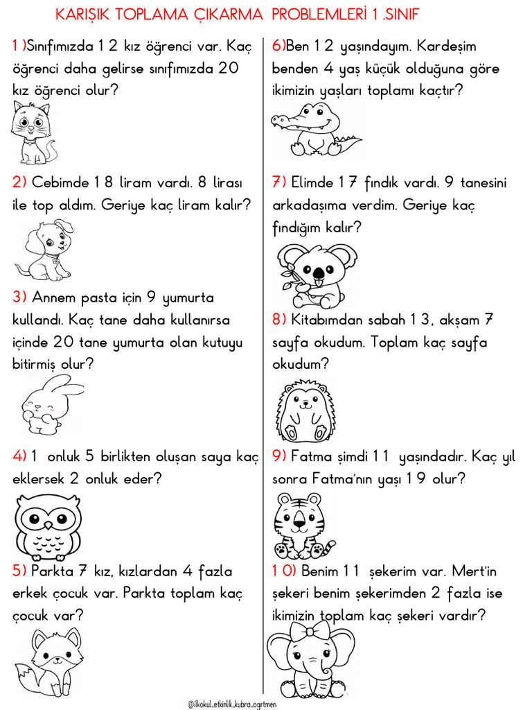 karisik-problemler-1--sinif | PDF