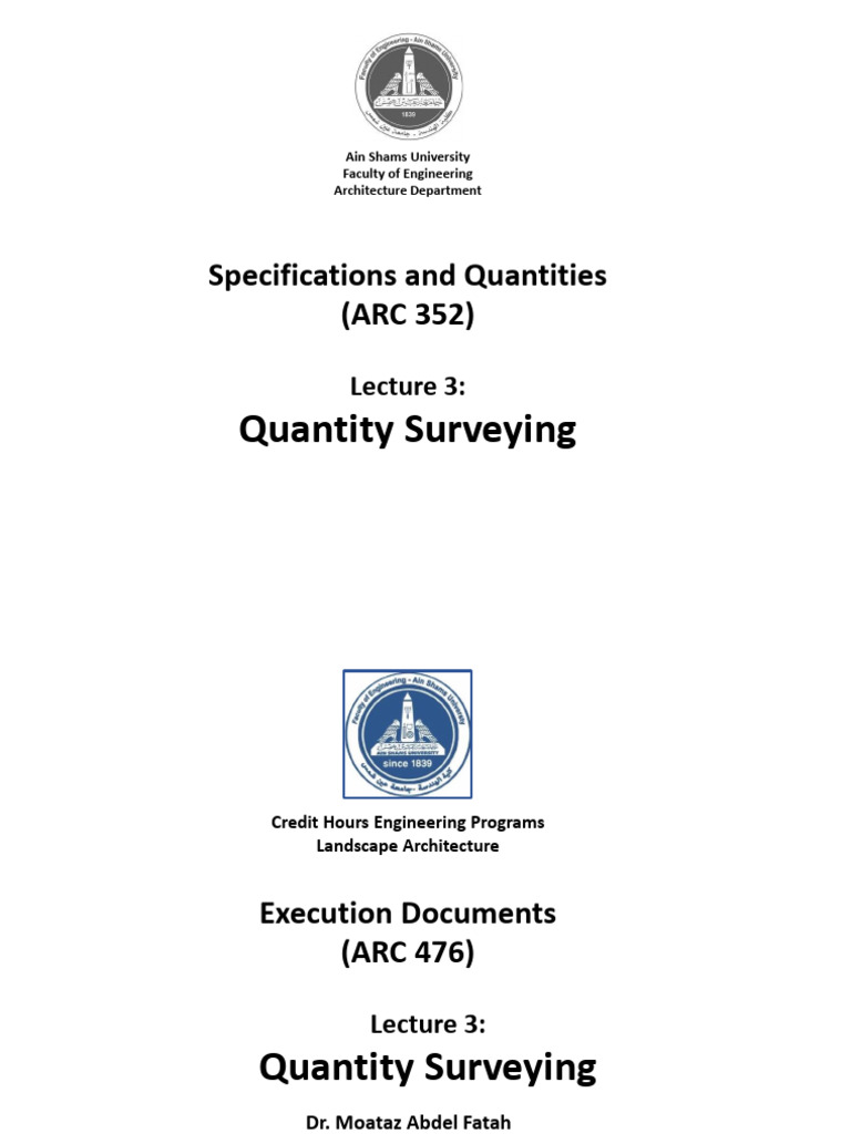03 Quantity Surveying | PDF