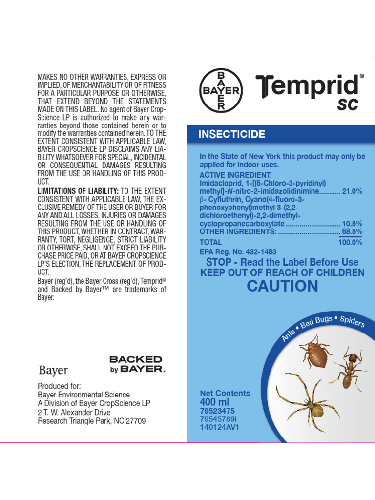 Temprid SC Label 1394235661 | PDF