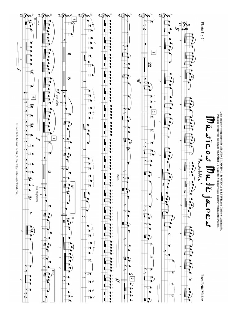 63 - Músicos Mudéjares - Flauta 1 y 2 | PDF