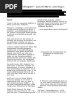 "What Is Your Life's Blueprint" - MLK Speech | PDF | Art