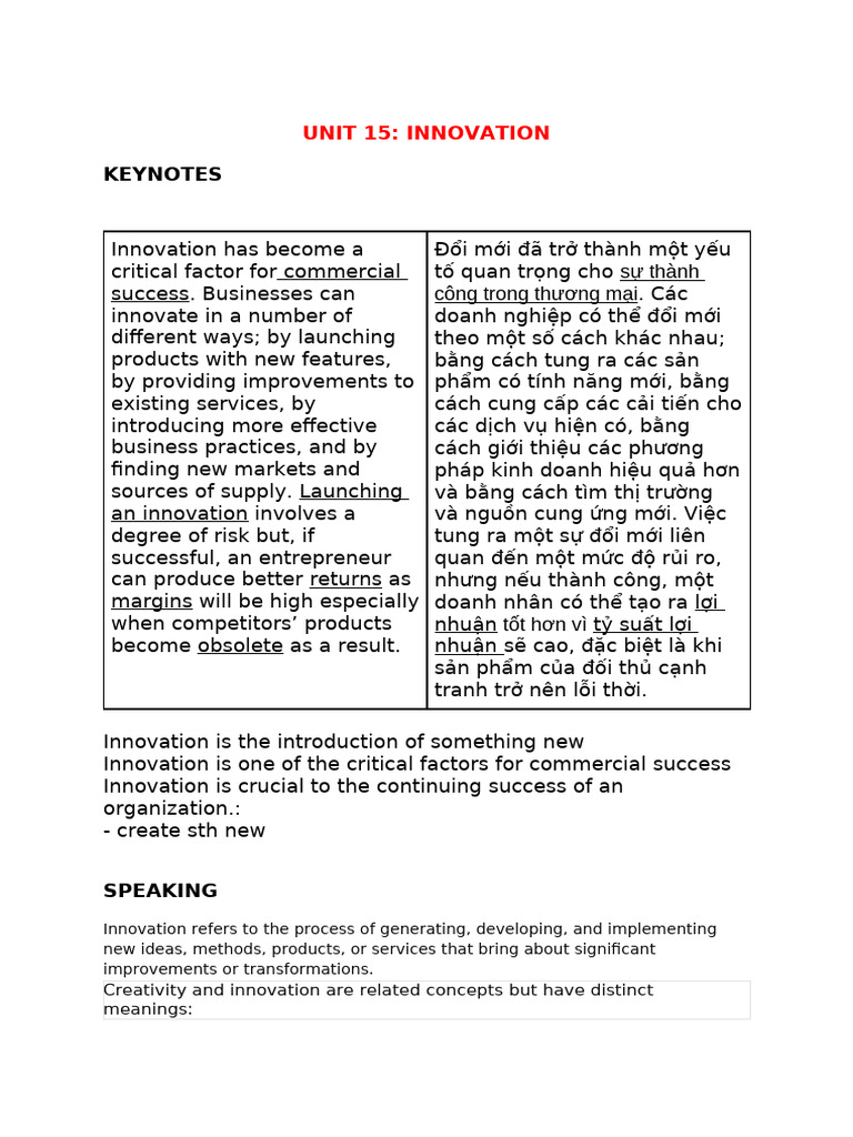 UNIT 15_ INNOVATION | PDF