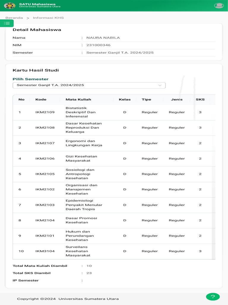 KHS Satu Mahasiswa 2 | PDF