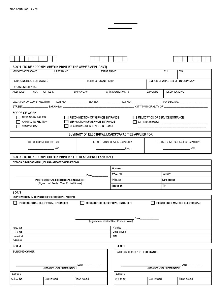 Electrical Permit (Front) (2) | PDF