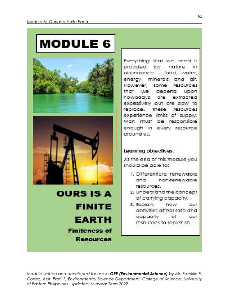 2022 - Envi Sci Module6 | PDF