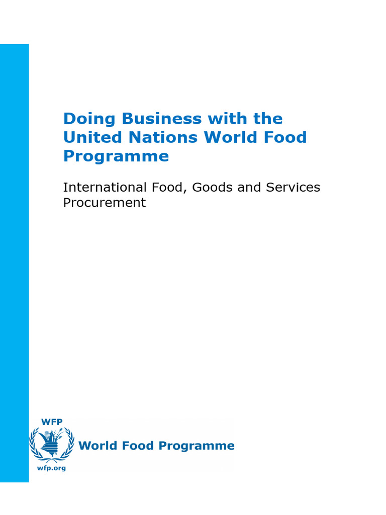 Doing Business With The United Nations World Food Programme | PDF