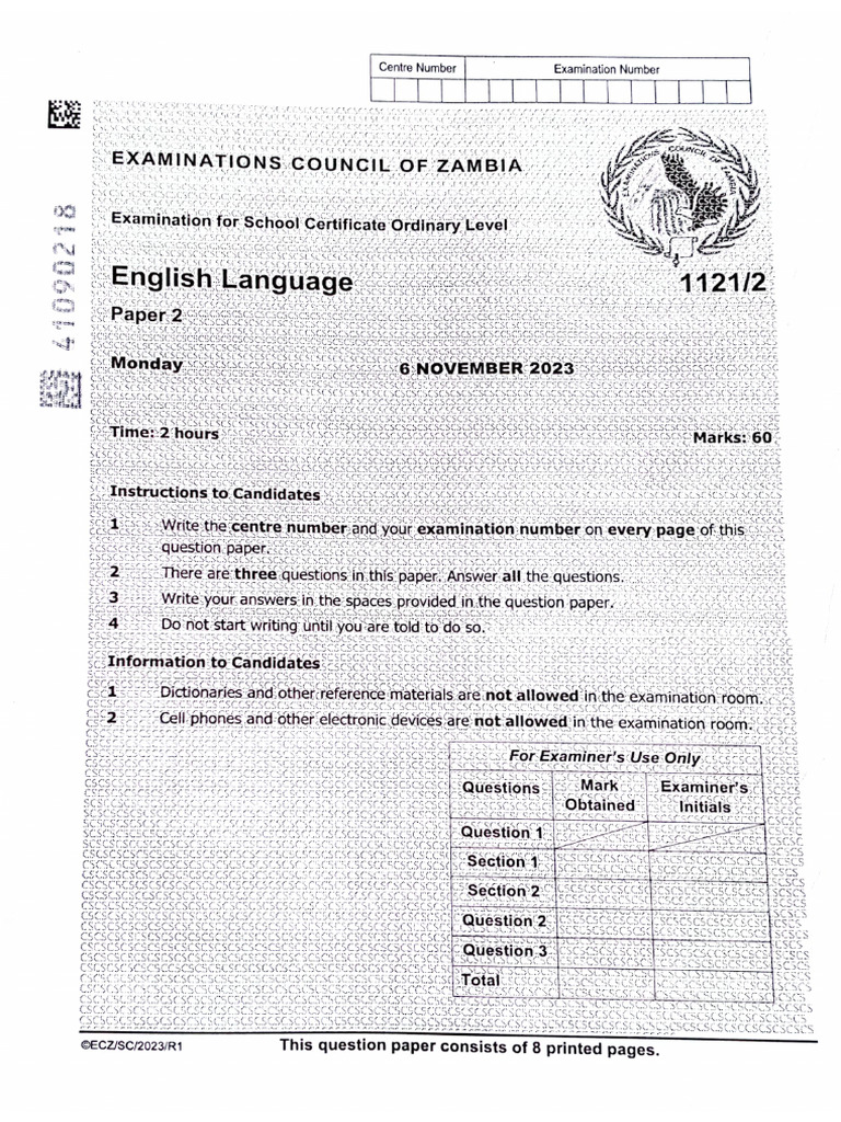 English p2 2023 | PDF