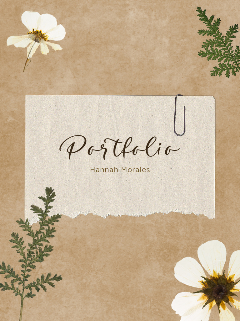 Brown Aesthetic Paper Texture Portfolio Cover Document - 20240907 ...