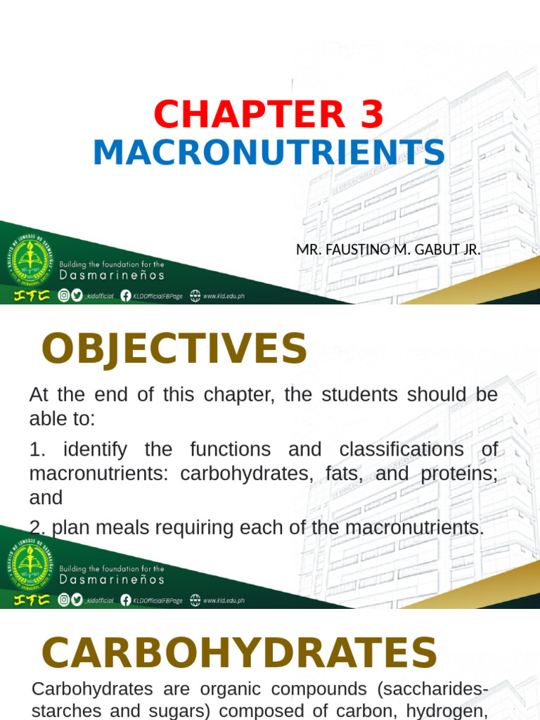 Chapter 3 Macronutrients | PDF