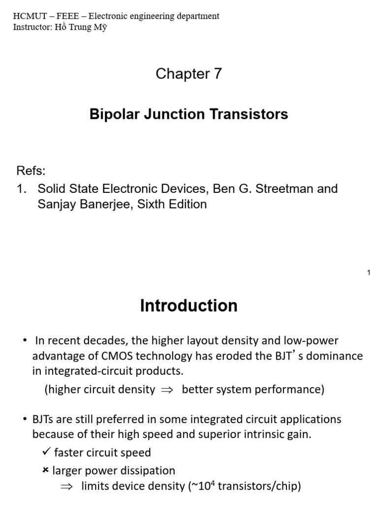SSED_Ch 7 - Bipolar Junction Transistors_Rev1 | PDF