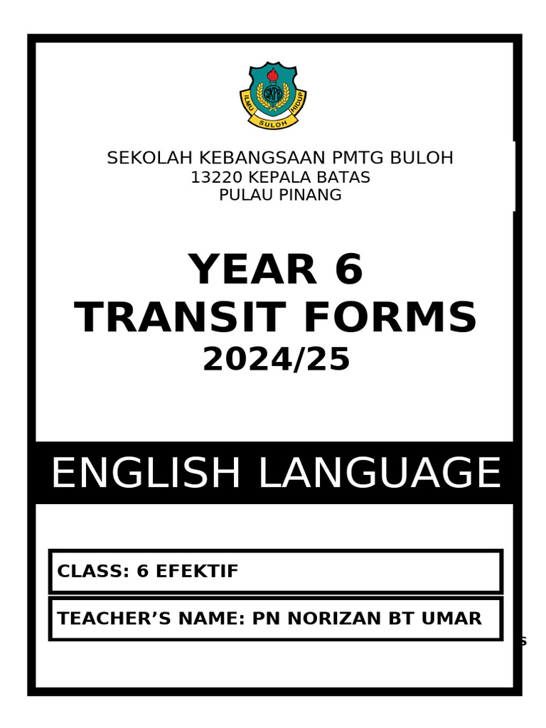 Year 6 Transit Forms 1 | PDF