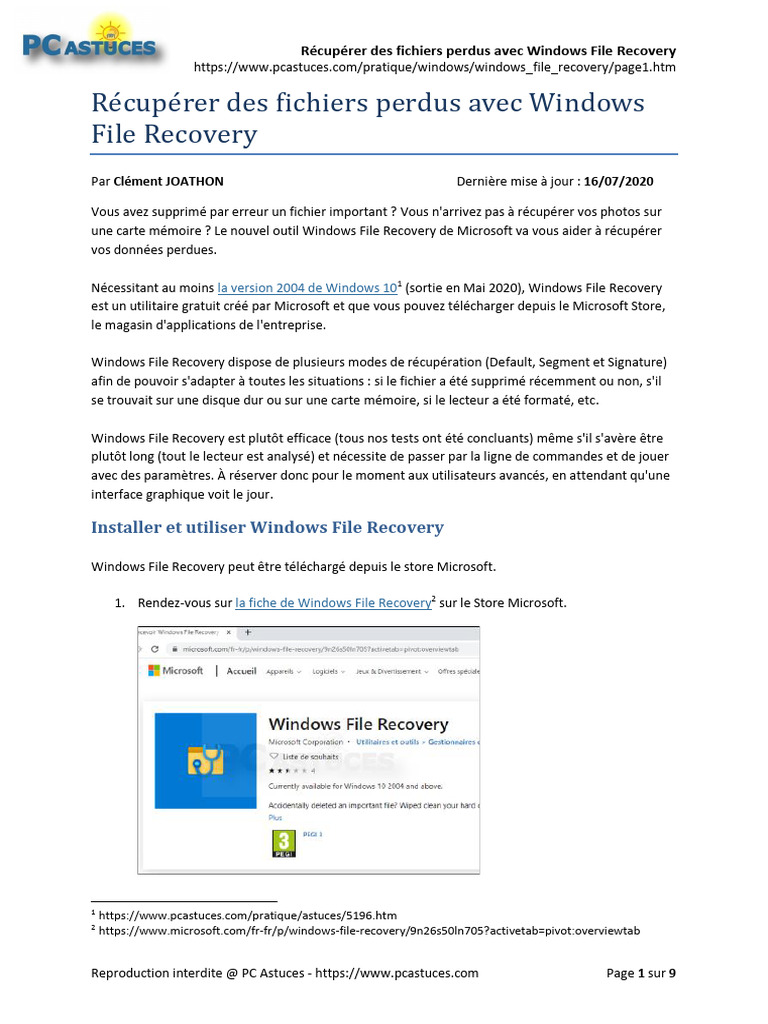 3256 Windows File Recovery | PDF