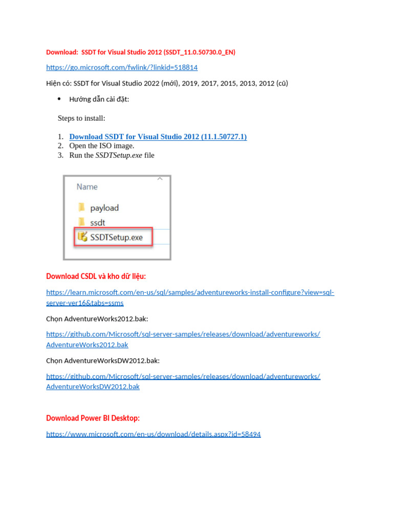 Link Download SSDT 2012 | PDF | Computers