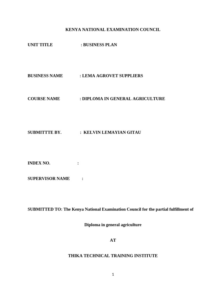 Lema Agrovet Bplan | PDF