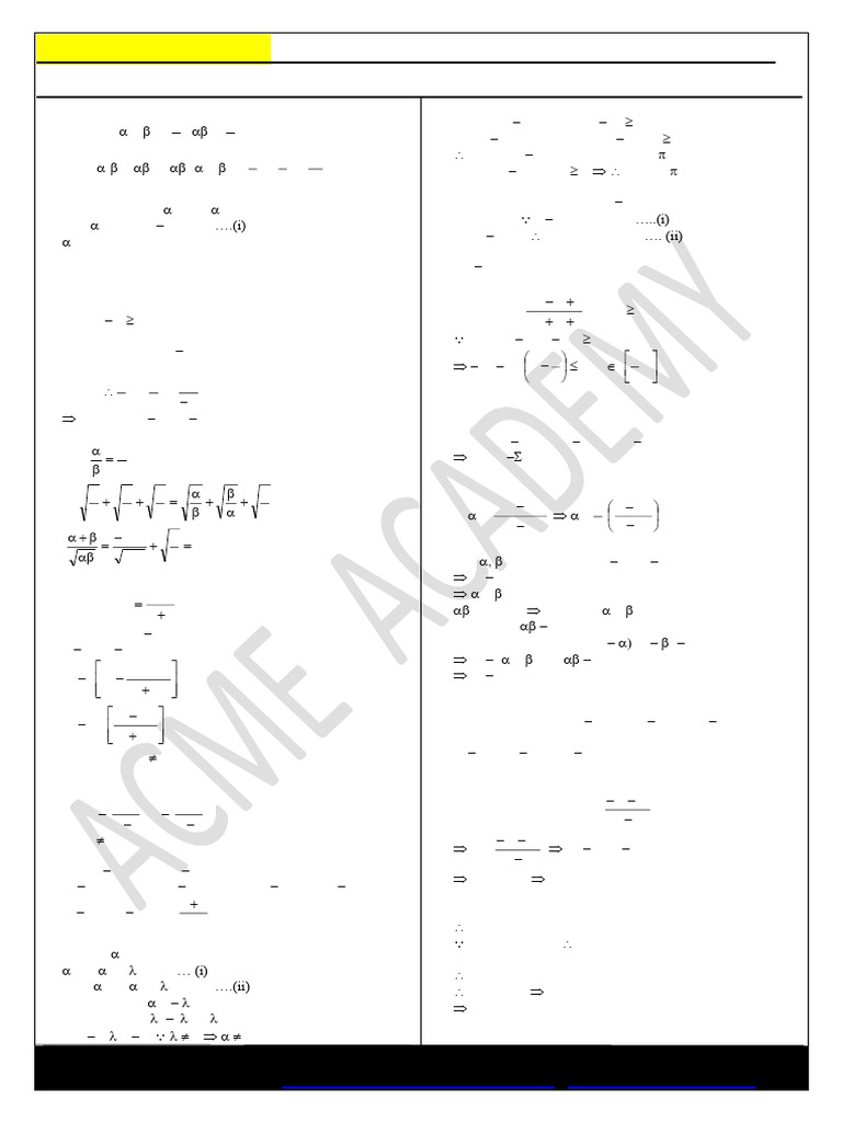 Quadratic Equation (Level 2) Solution | PDF