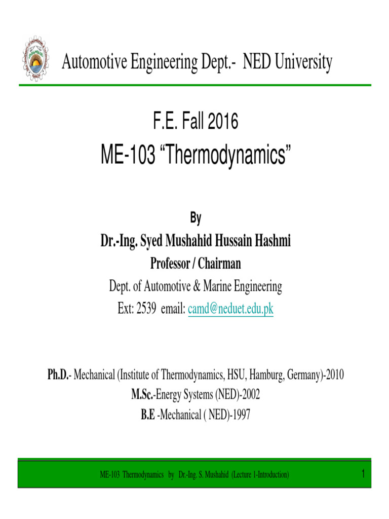 Introduction To Thermodynamics | PDF