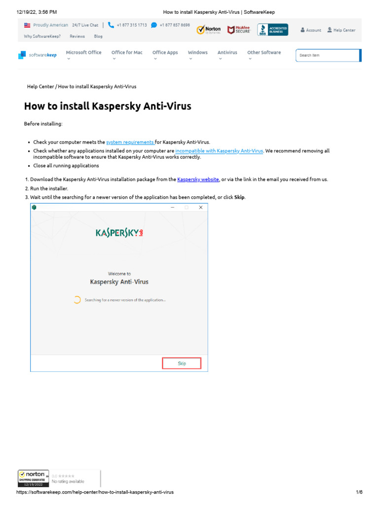 How To Install Kaspersky Anti-Virus - SoftwareKeep | PDF | Antivirus Software | Installation ...