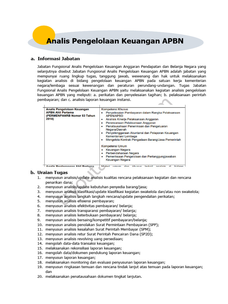 . Analis Pengelolaan Keuangan APBN Contoh Soal Teknis | PDF