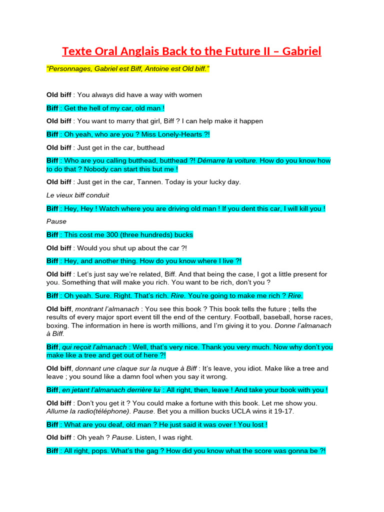 Texte Oral Anglais - Gabriel | PDF